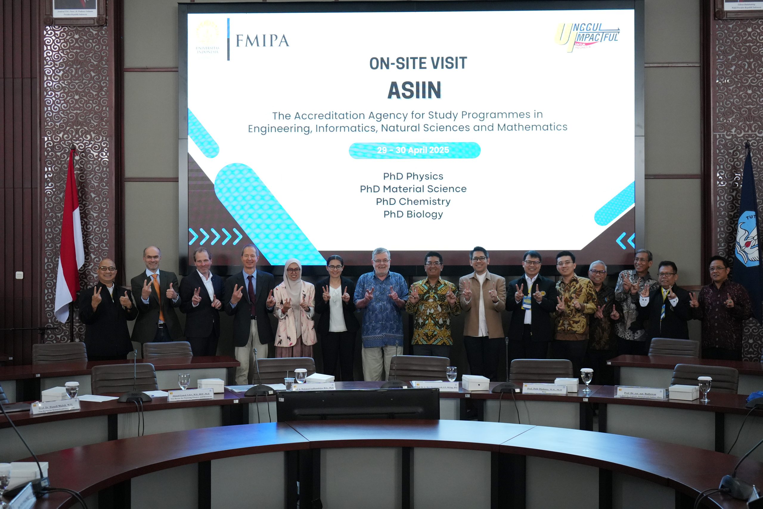 FMIPA UI Jalani Visitasi Akreditasi Internasional ASIIN untuk Empat Program Studi Doktor - FMIPA